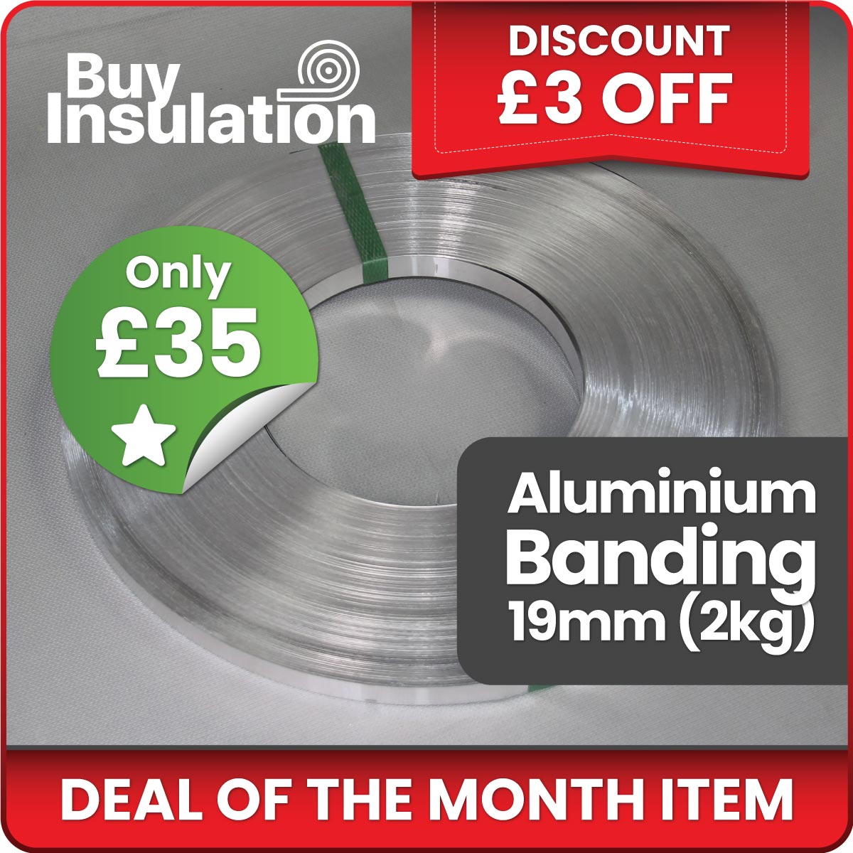 Aluminium Banding 19mm (2kg) – BuyInsulation.co.uk