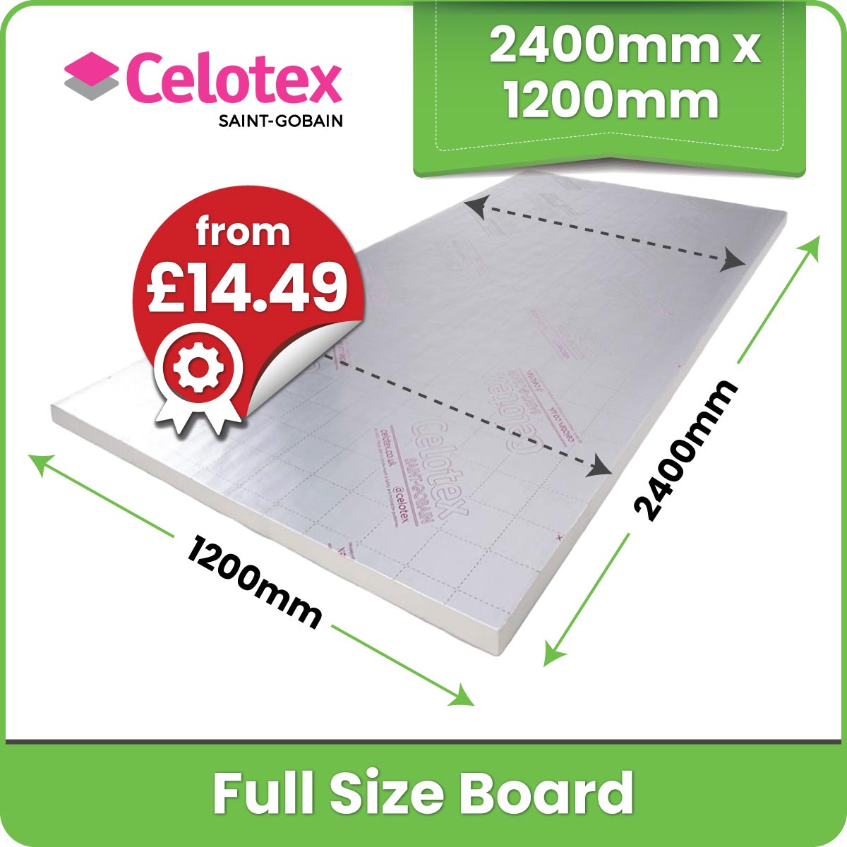 PIR Insulation Boards (2400mm x 1200mm) – BuyInsulation.co.uk